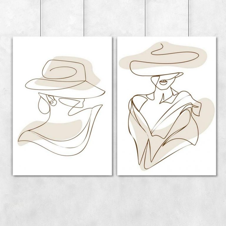 Zamów podwójny plakat - kobieta w kapeluszu