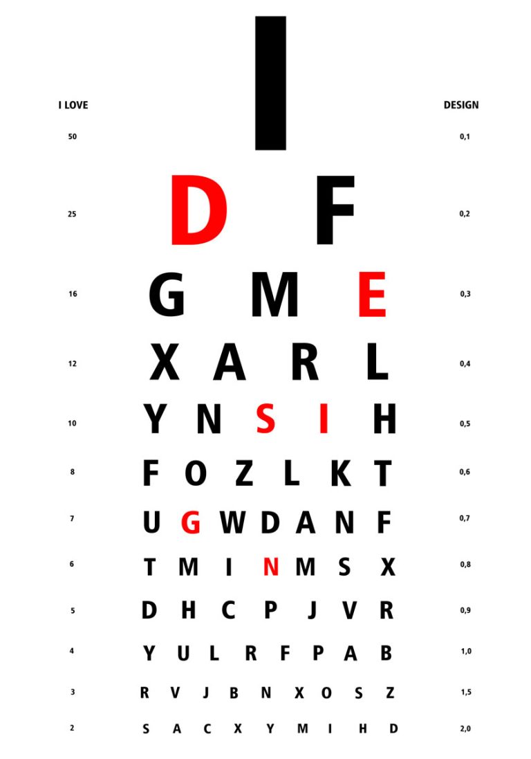 Plakat - Tablica Snellena dla okulisty