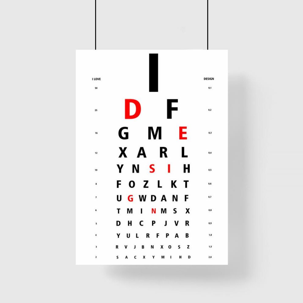 Plakat - Tablica Snellena dla okulisty